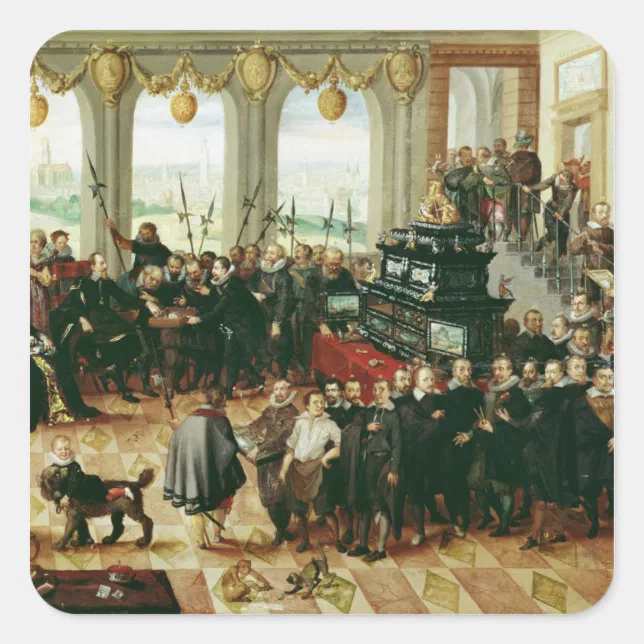 Presentation to Duke Phillip II Square Sticker | Zazzle