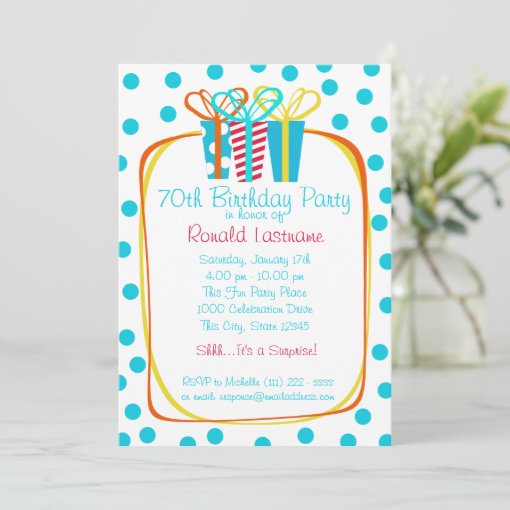 Presents Gifts Party Invitation | Zazzle