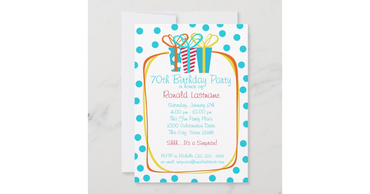 Presents Gifts Party Invitation | Zazzle