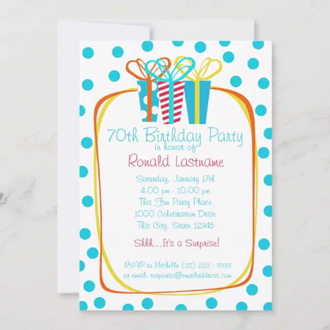 Presents Gifts Party Invitation | Zazzle