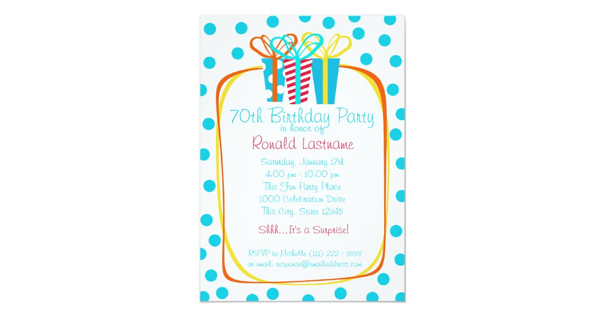 Presents Gifts Party Invitation | Zazzle.com