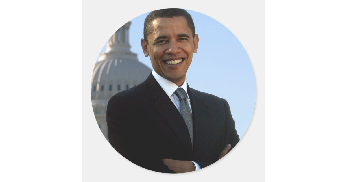 President Barack Obama Classic Round Sticker | Zazzle