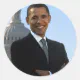 President Barack Obama Classic Round Sticker | Zazzle