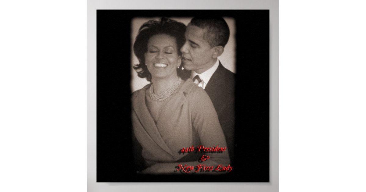 PRESIDENT BARACK OBAMA & FIRST LADY POSTER | Zazzle