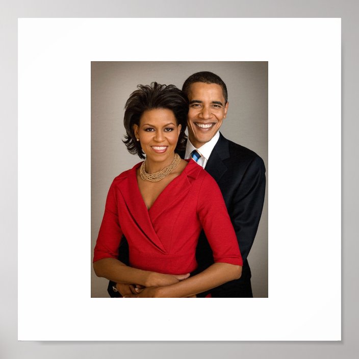 PRESIDENT BARACK OBAMA & MICHELLE OBAMA POSTER | Zazzle