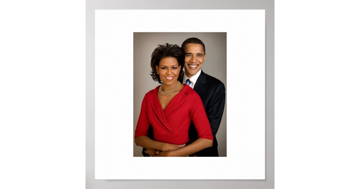 PRESIDENT BARACK OBAMA & MICHELLE OBAMA POSTER | Zazzle