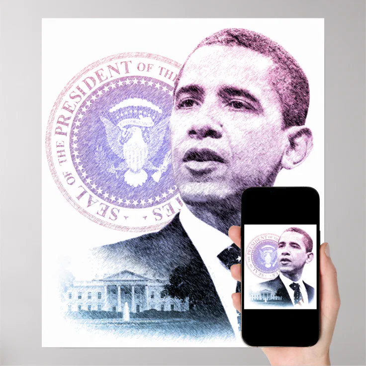 President Barack Obama Portrait Poster | Zazzle
