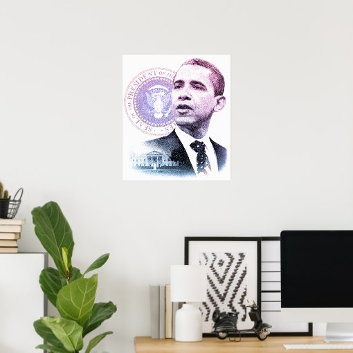 President Barack Obama Portrait Poster | Zazzle