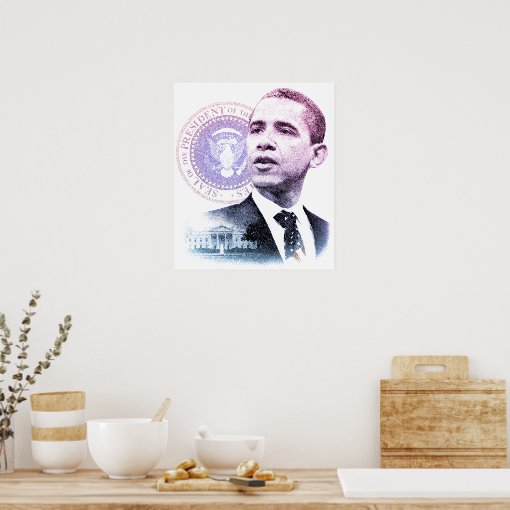 President Barack Obama Portrait Poster | Zazzle