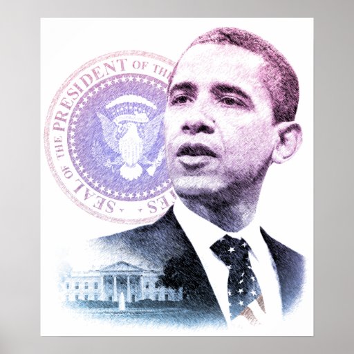President Barack Obama Portrait Poster | Zazzle.com
