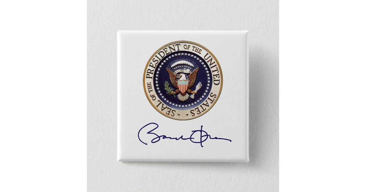 President Barack Obama Signature Pinback Button | Zazzle