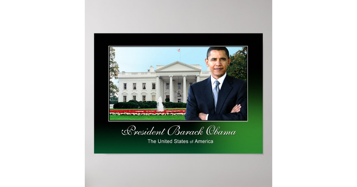 President Barack Obama (white house) Poster | Zazzle