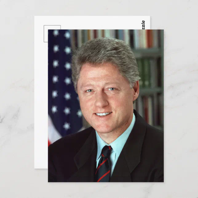 President Bill Clinton Official Portrait Postcard | Zazzle