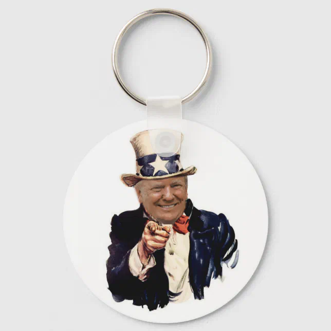 President Donald Trump 2020 Elections Uncle Sam Keychain | Zazzle