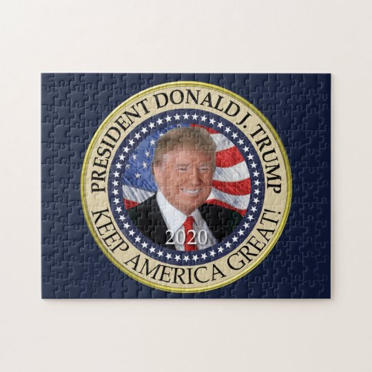President Donald Trump 2020 Keep America Great Jigsaw Puzzle | Zazzle.com