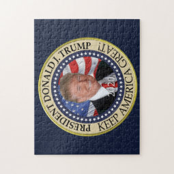 President Donald Trump 2020 Keep America Great Jigsaw Puzzle | Zazzle