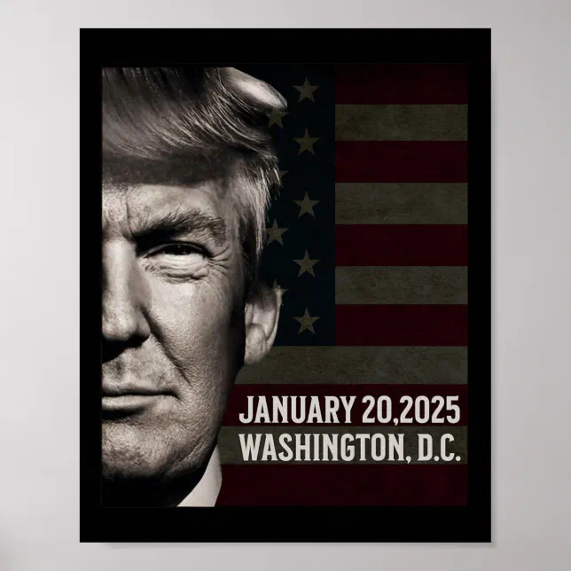 President Donald Trump 2025 Inauguration Date Comm Poster | Zazzle