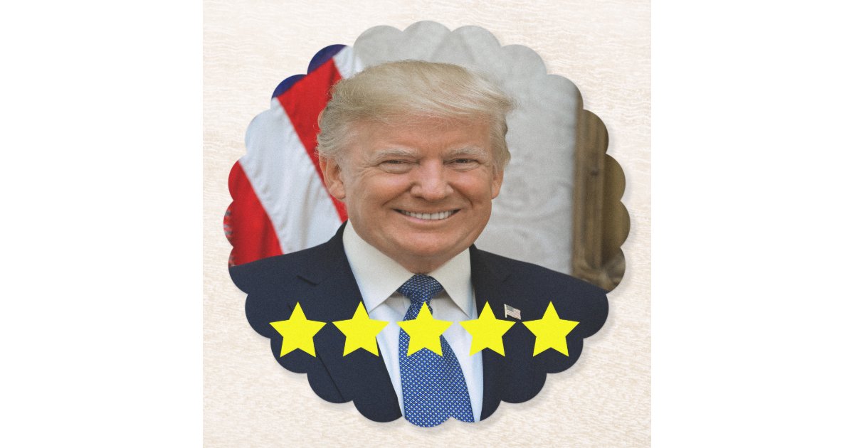 President Donald Trump Approval Rating Paper Coaster | Zazzle