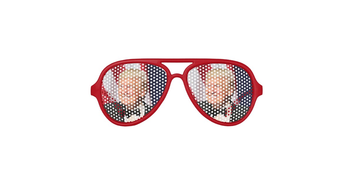 President Donald Trump At His Inauguration Aviator Sunglasses | Zazzle