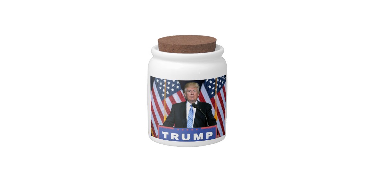 President Donald Trump Candy Jar | Zazzle