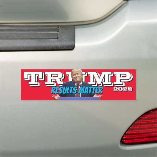 President Donald Trump car magnet "Results Matter" | Zazzle