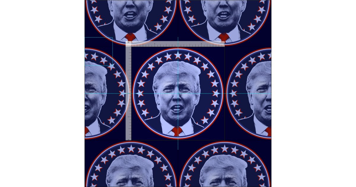 President Donald Trump in Blue Fabric | Zazzle