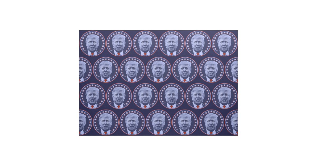 President Donald Trump in Blue Fabric | Zazzle