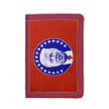 President Donald Trump in Blue Trifold Wallet | Zazzle