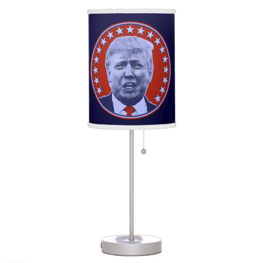 President Donald Trump in Red Table Lamp | Zazzle.com
