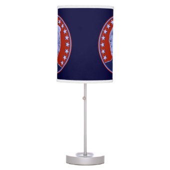 President Donald Trump in Red Table Lamp | Zazzle