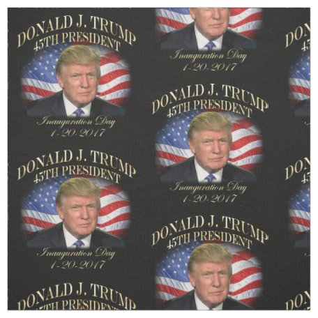 President Trump Photo Presidential Seal Fabric | Zazzle.com