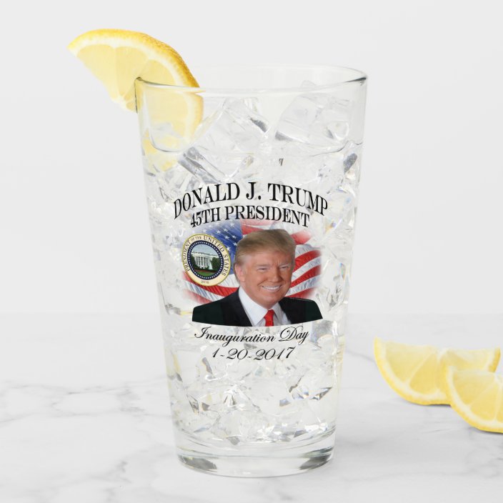 President Donald Trump Inauguration Commemorative Glass | Zazzle.com