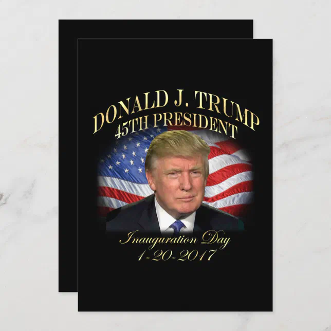 President Donald Trump Inauguration Commemorative Invitation | Zazzle