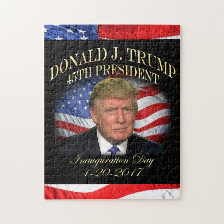 President Donald Trump Inauguration Commemorative Jigsaw Puzzle | Zazzle
