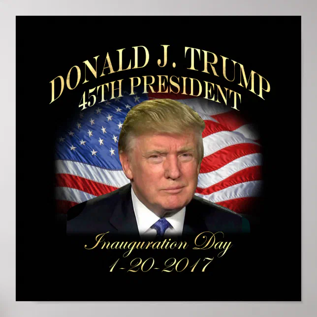 President Donald Trump Inauguration Commemorative Poster | Zazzle