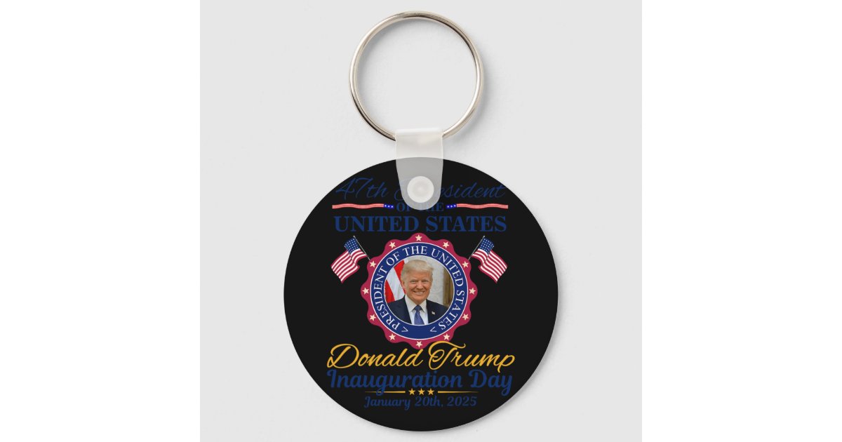 President Donald Trump Inauguration Day 2025 Memor Keychain | Zazzle