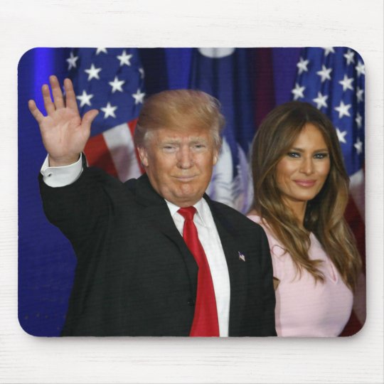 PRESIDENT DONALD TRUMP & MELANIA MOUSE PAD | Zazzle.com