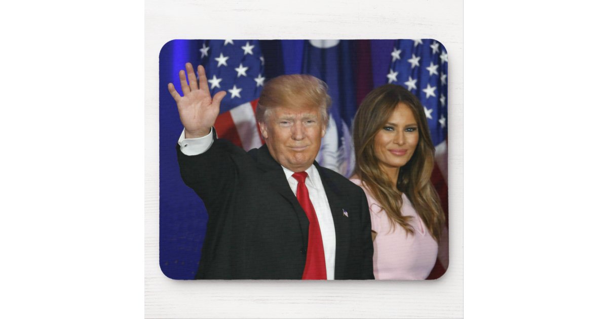 PRESIDENT DONALD TRUMP & MELANIA MOUSE PAD | Zazzle