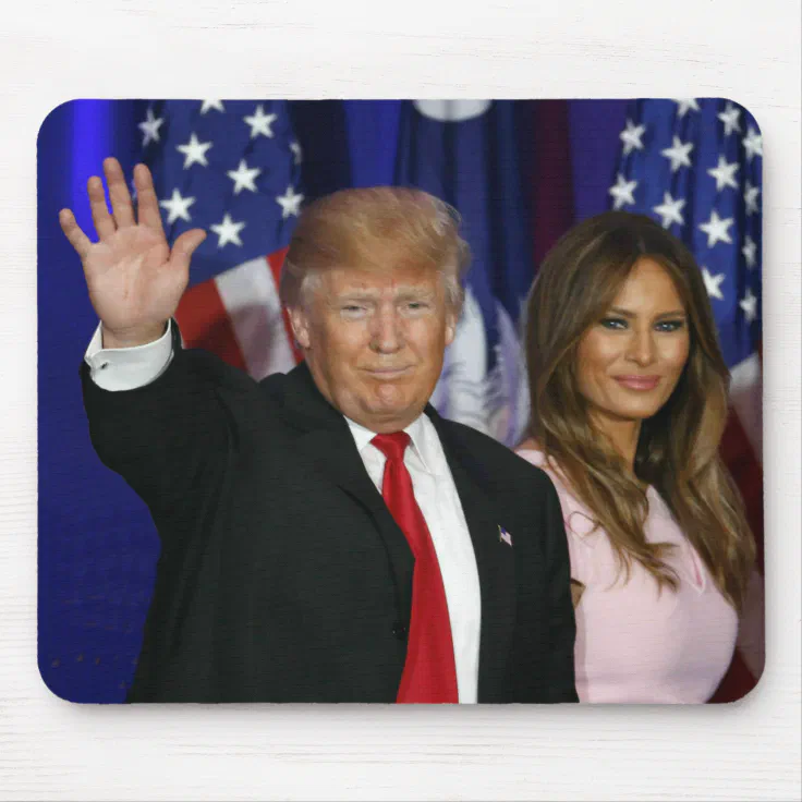 PRESIDENT DONALD TRUMP & MELANIA MOUSE PAD | Zazzle