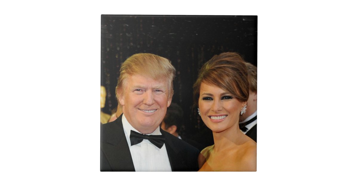 PRESIDENT DONALD TRUMP & MELANIA TILE | Zazzle
