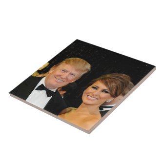 PRESIDENT DONALD TRUMP & MELANIA TILE | Zazzle