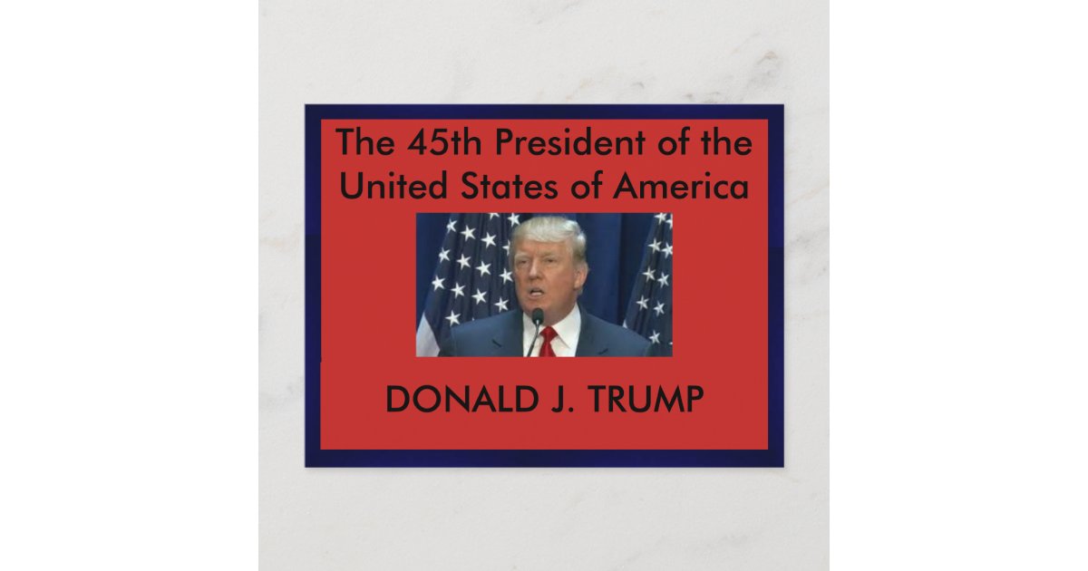 President Donald Trump postcard | Zazzle