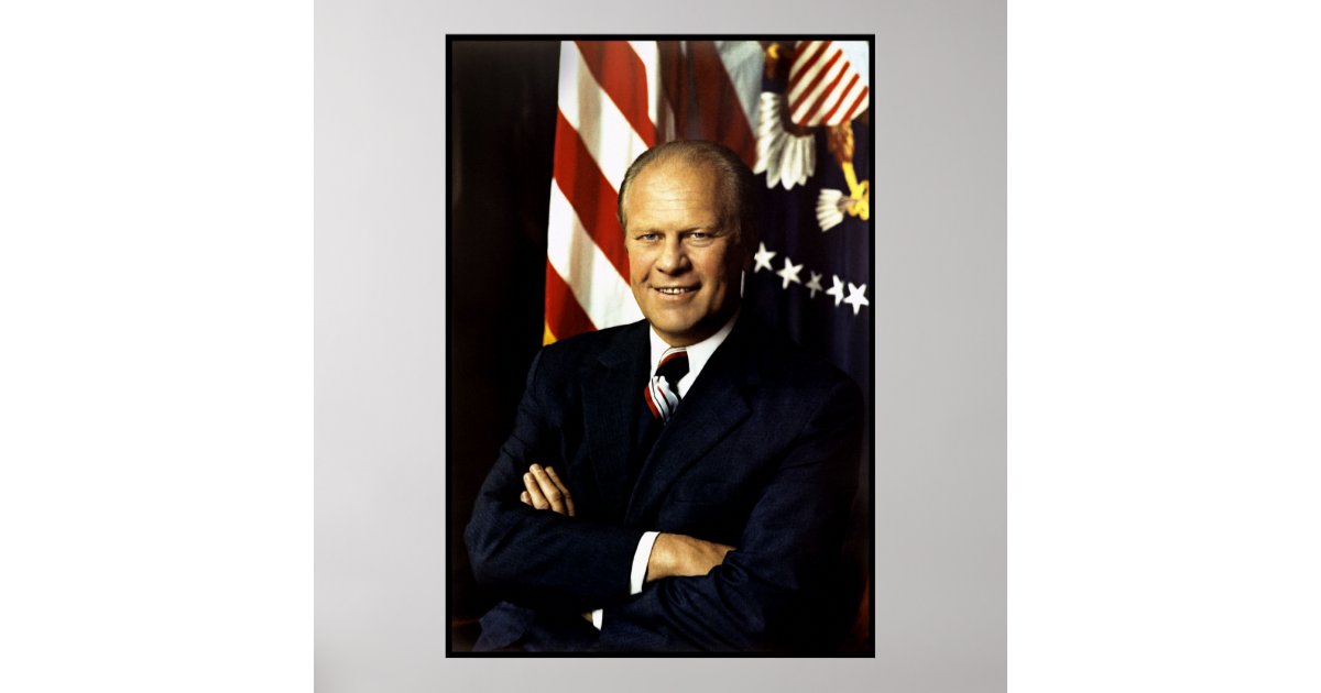 President Gerald Ford Portrait Poster | Zazzle