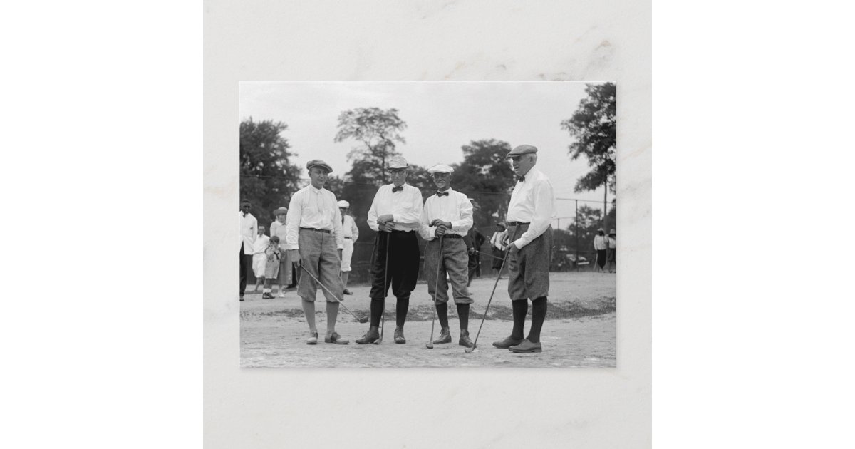 President Harding Golf Foursome, 1920s Postcard | Zazzle