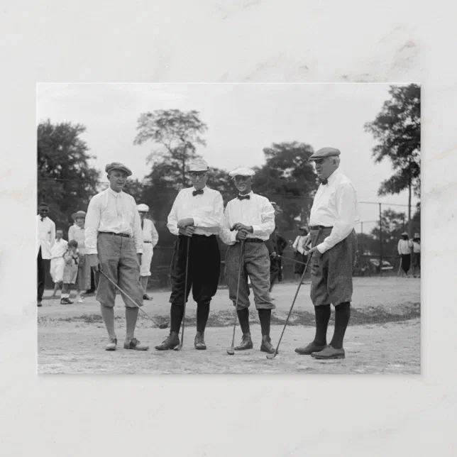 President Harding Golf Foursome, 1920s Postcard | Zazzle