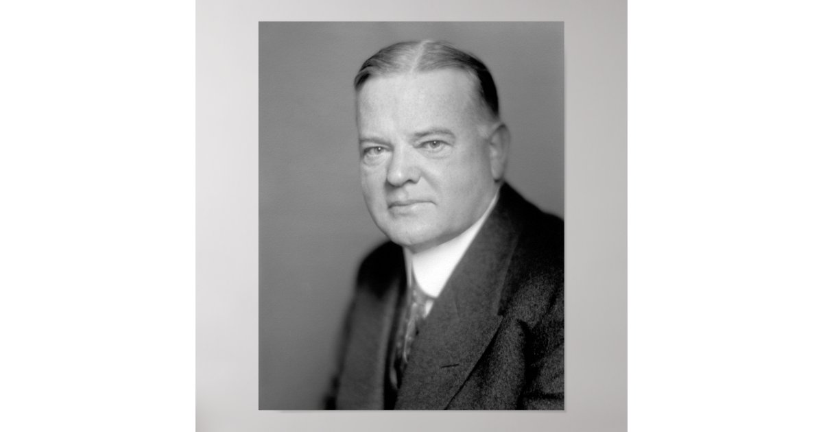 President Herbert Hoover Portrait Poster | Zazzle