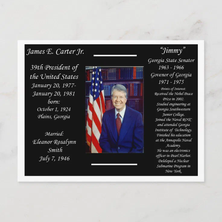 President Jimmy Carter Postcard | Zazzle
