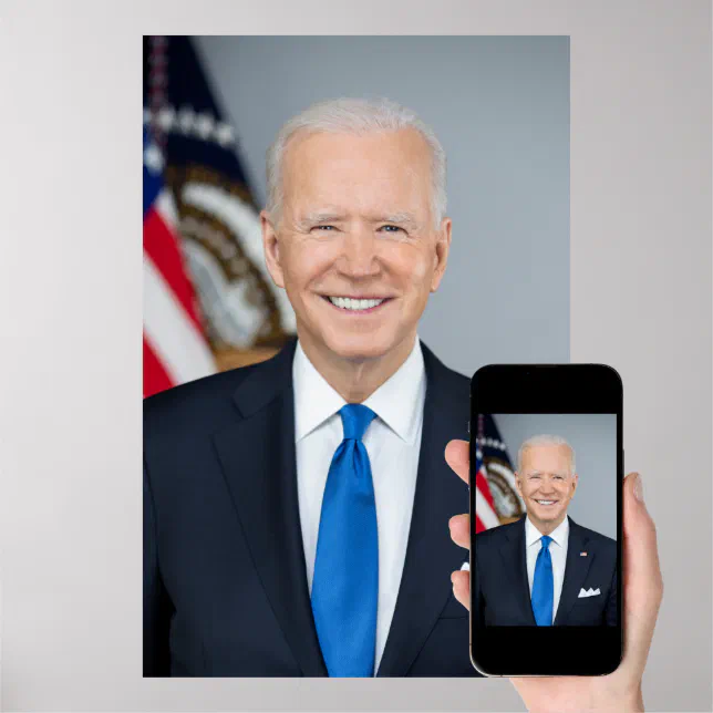 President Joe Biden Official 2021 Portrait Large Poster | Zazzle