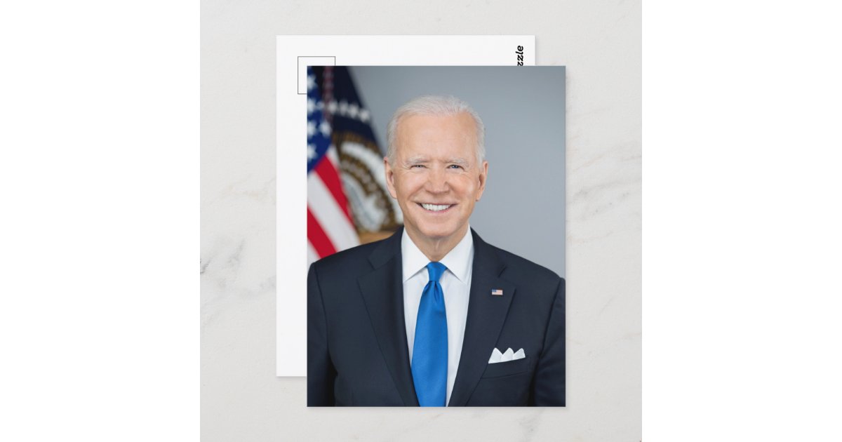 President Joe Biden Official 2021 Portrait Postcard | Zazzle