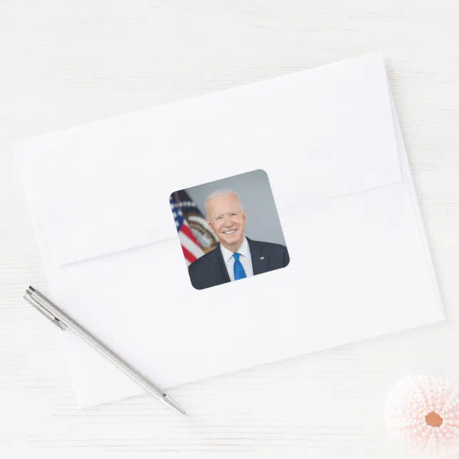 President Joe Biden Official 2021 Portrait Square Sticker | Zazzle